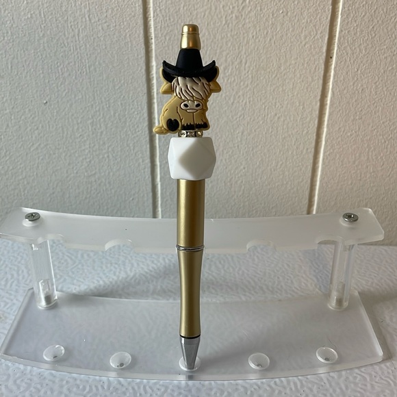 Hand Crafted | Office | Highland Cow With Cowboy Hat Pen | Poshmark